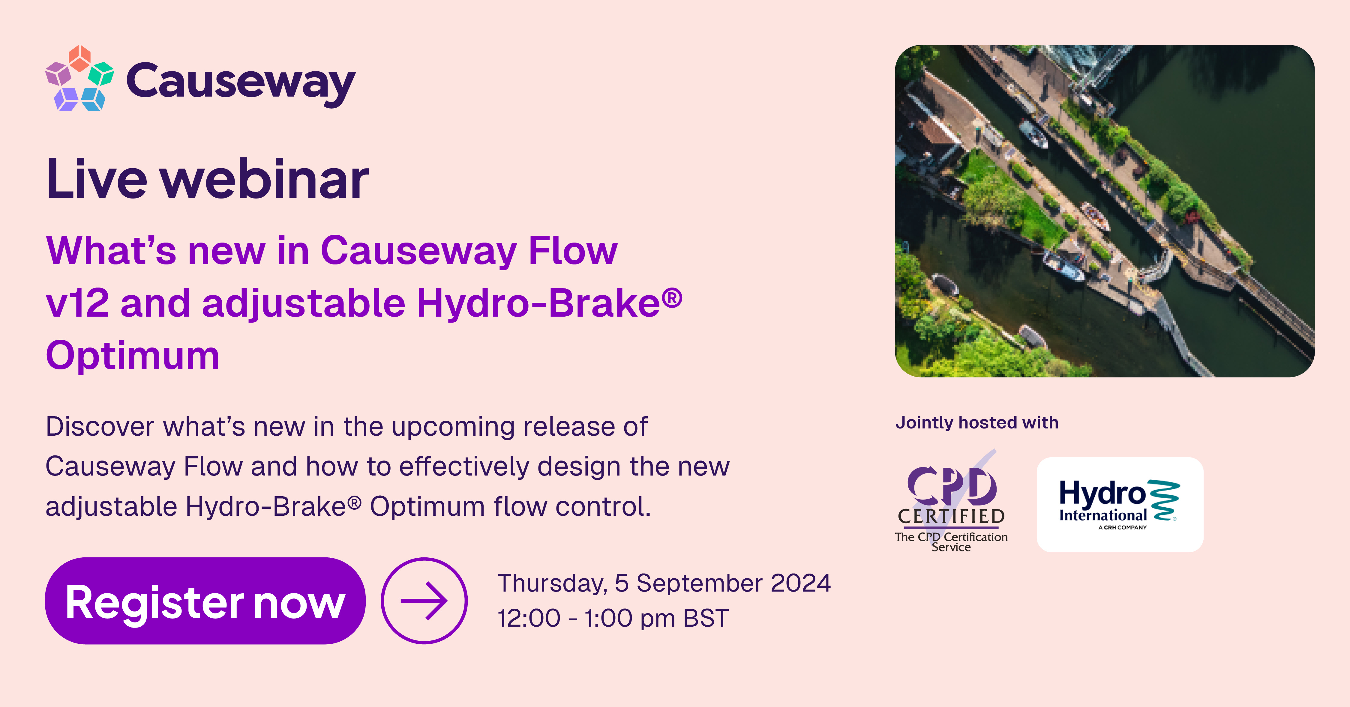 OnDemand Webinar - What's new in Causeway Flow v12 and adjustable Hydro-Brake® Optimum | Causeway
